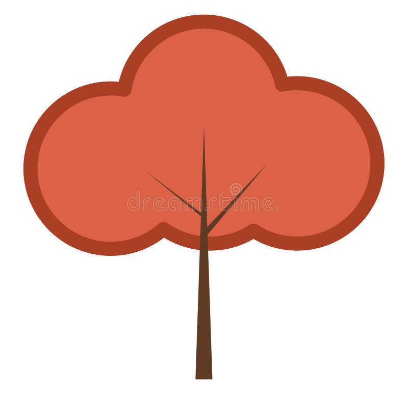 Northern Red Oak Tree, Icon Stock Vector - Illustration of hand, nature ...