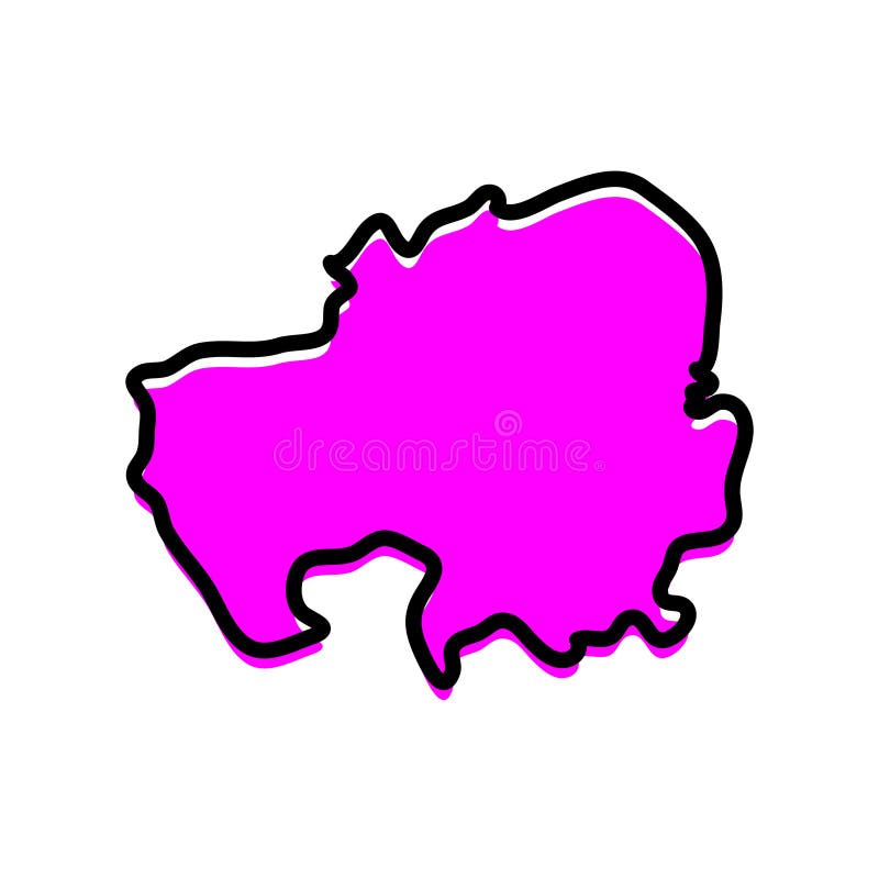 Northern Region of Ghana Vector Map Graphic Stock Vector - Illustration ...