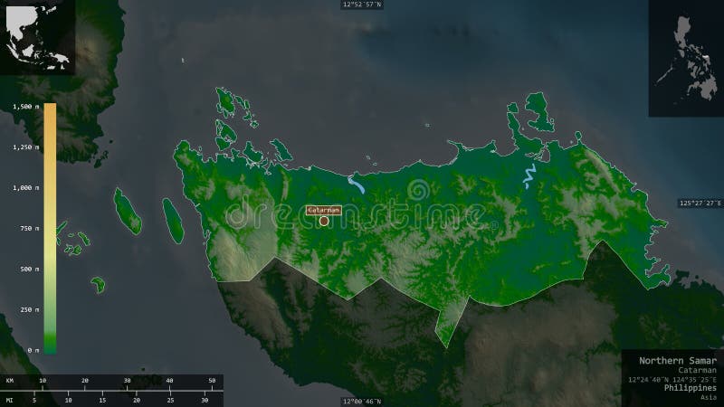 Northern Samar, Philippines - Composition. Physical Stock Illustration ...