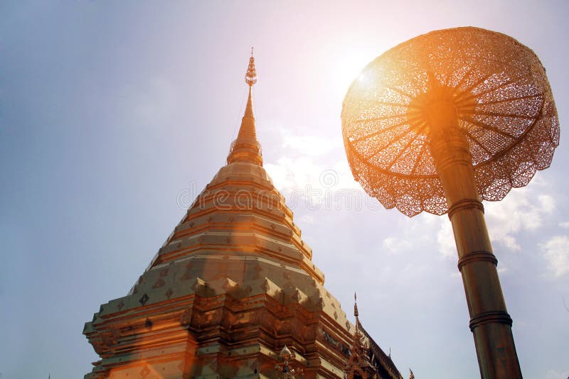 Northern Stupa Thai Buddish Temple Decoration Stock Image - Image of ...