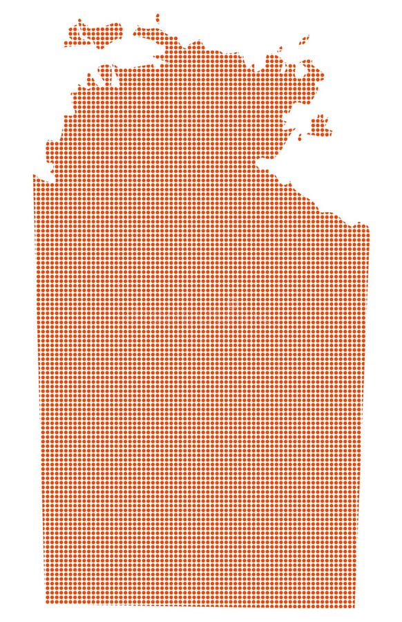 Australia Map Orange Separate Individual Stock Vector - Illustration of ...