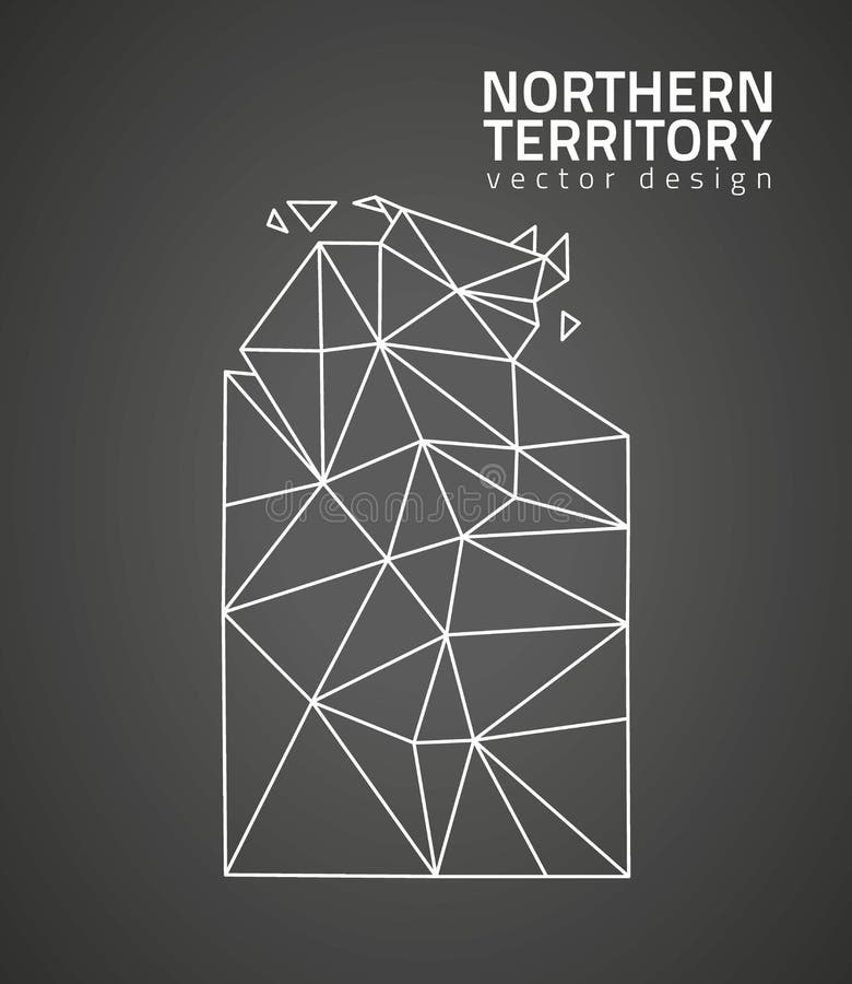 Northern Territory National Vector Map with Sketch Chalk Flag. Sketch ...