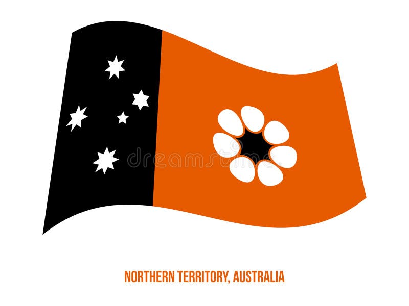 Northern Territory NT Flag Waving Illustration on White Background ...
