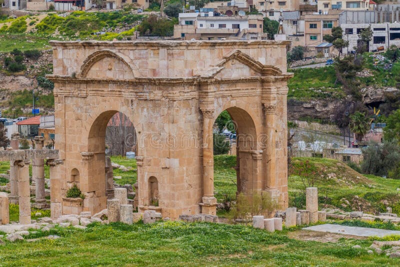 Ancient city Jerash stock photo. Image of archaeology - 187542088