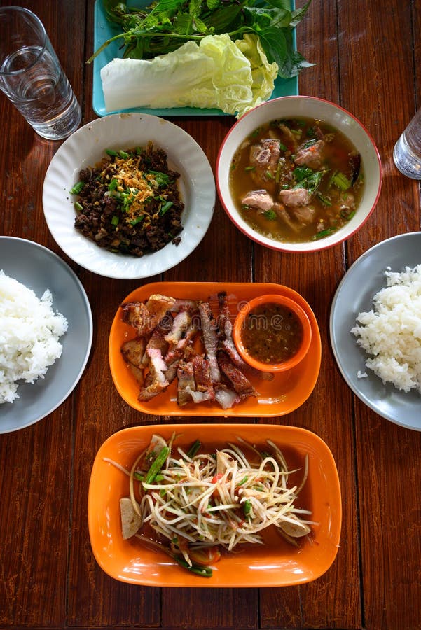 Northern Thai Food, Tradition Local Thai Food Stock Image - Image of ...