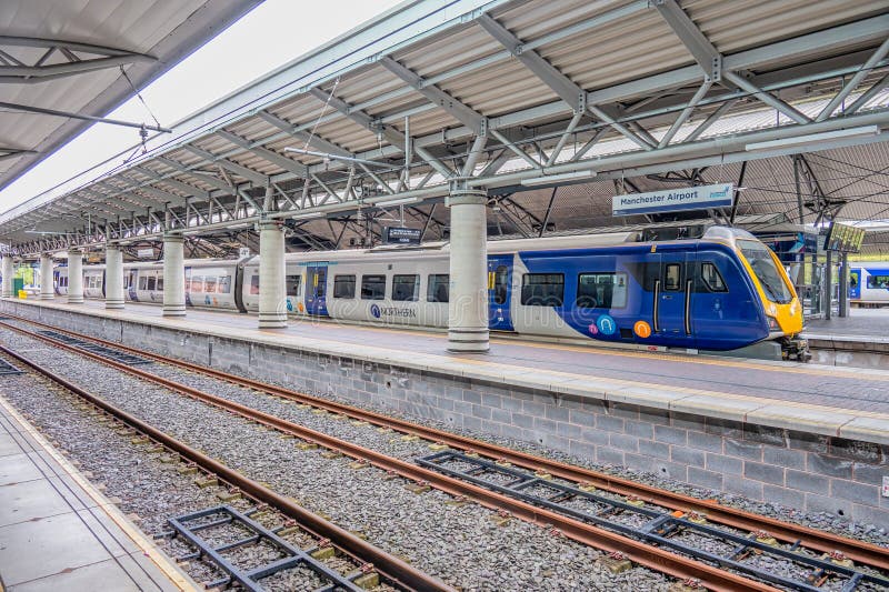 Northern Train at a Platform at Manchester Airport Editorial ...