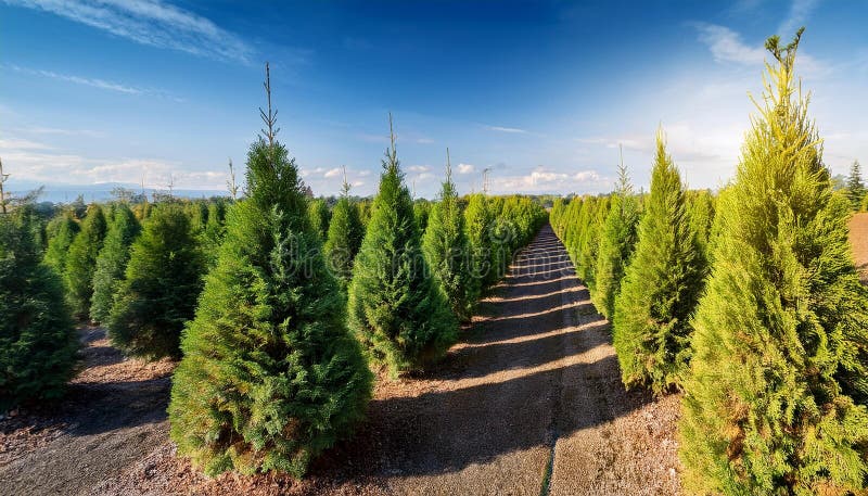 Northern White-cedar (Thuja Occidentalis) Trees in Tree Nursery Stock ...