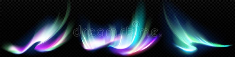 Northers Sky Aurora Sky Light Vector Background Stock Vector ...