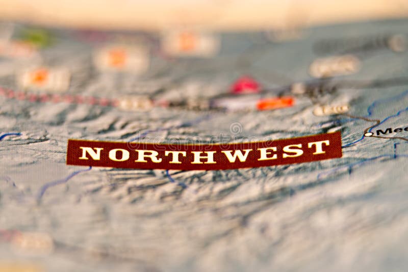 Northwest area map word stock image. Image of name, blured - 83085153
