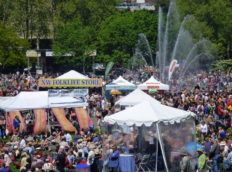 Northwest Folklife Festival Editorial Stock Image - Image of stage ...