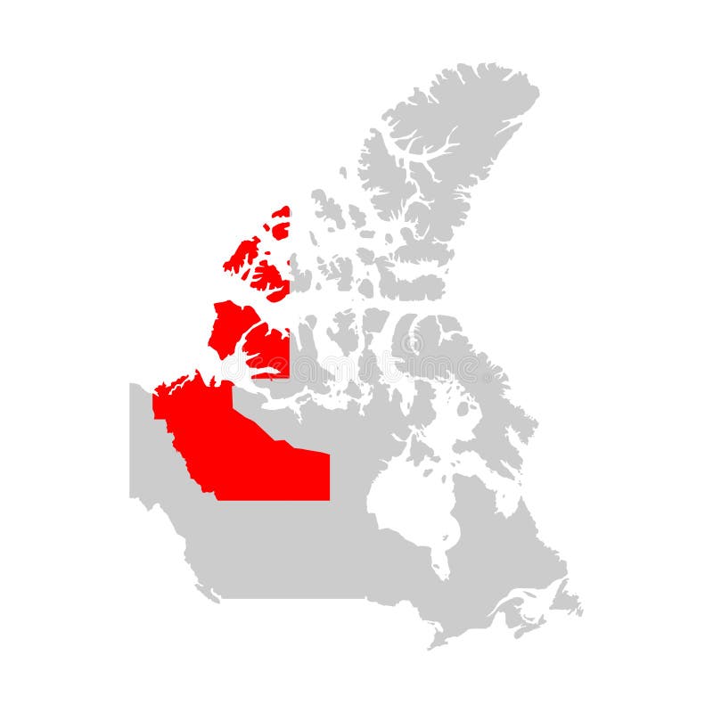 Northwest Territories Highlight on Map of Canada Stock Vector ...