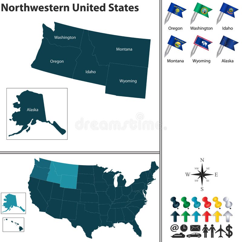 Illustration of the Map of USA, United States Stock Illustration ...