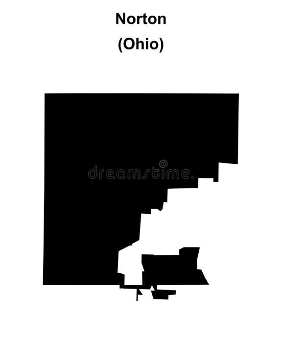 Norton outline map stock vector. Illustration of vector - 357493175