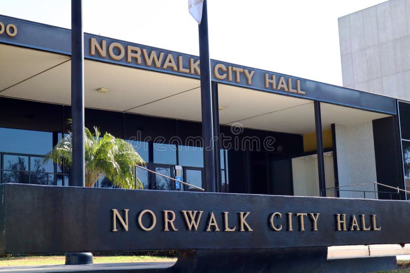 Norwalk, California: Norwalk City Hall Building Editorial Image - Image ...