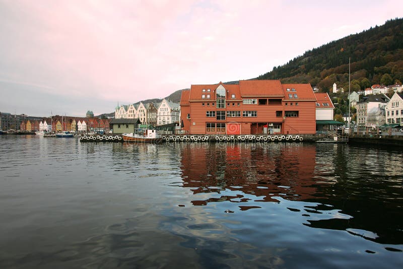 Norway. Bergen port stock image. Image of ocean, homes - 3358145