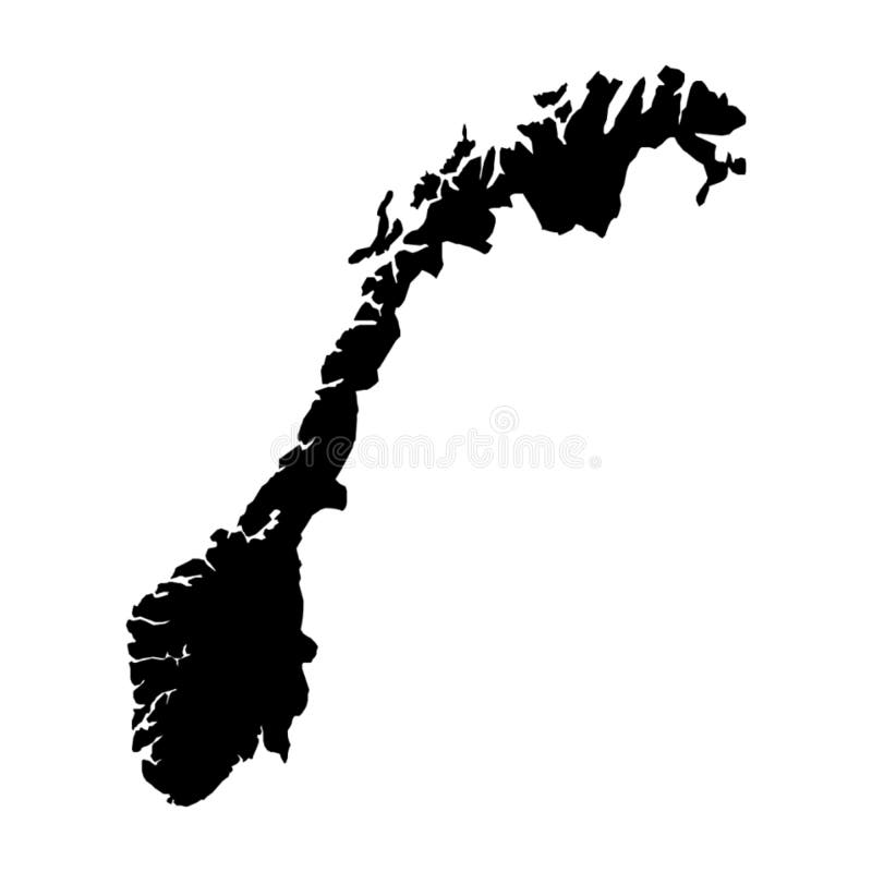 Norway blind map stock illustration. Illustration of vector - 258189521