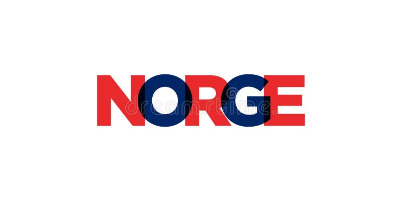 Norway Emblem. the Design Features a Geometric Style, Vector ...