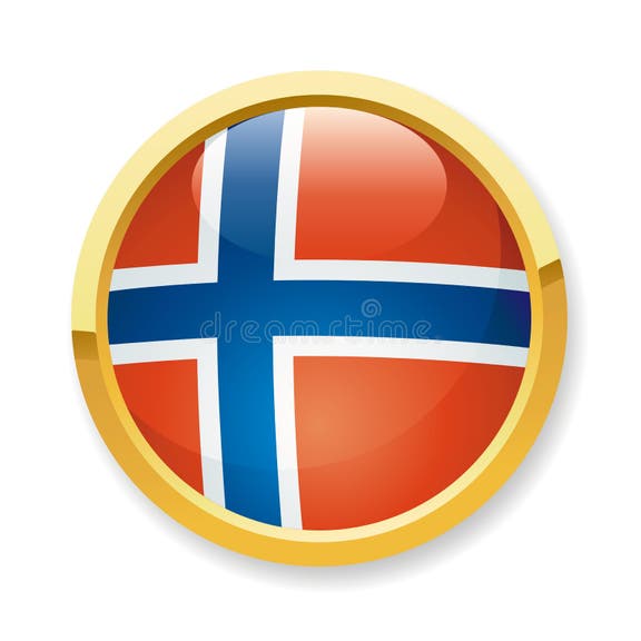 Norway flag button stock vector. Illustration of glossy - 7887487