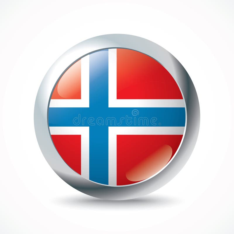 Norway flag button stock vector. Illustration of geography - 125166560