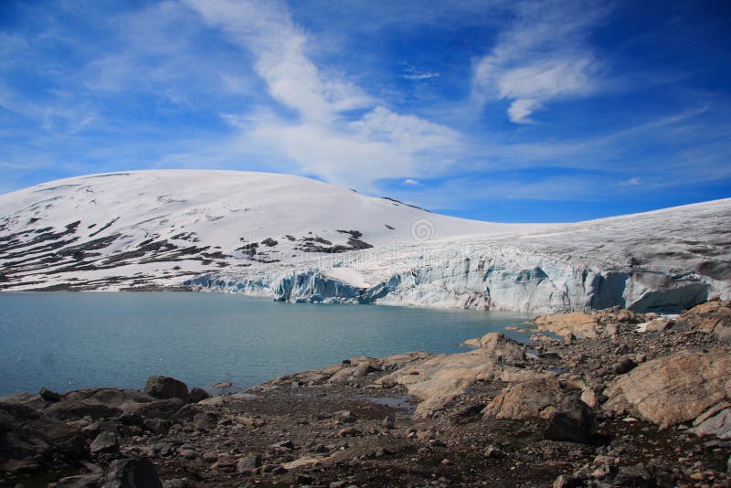 Norway Glacier lake stock image. Image of walk, glacier - 6485085