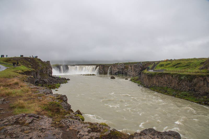 GoÃ°afoss Waterfall, Northern Iceland Stock Image - Image of junction ...