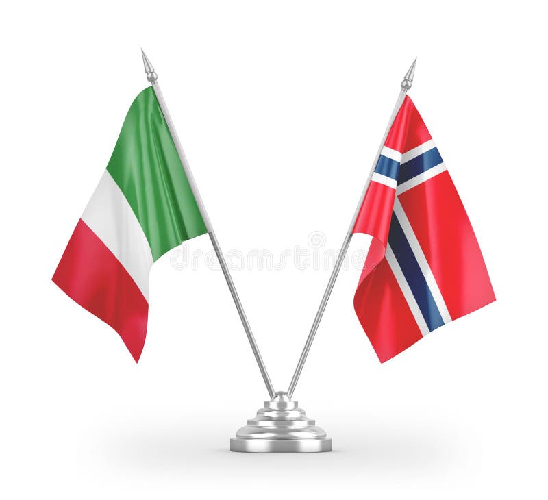 Norway and Italy. the Norwegian and Italian Flags Stock Vector ...
