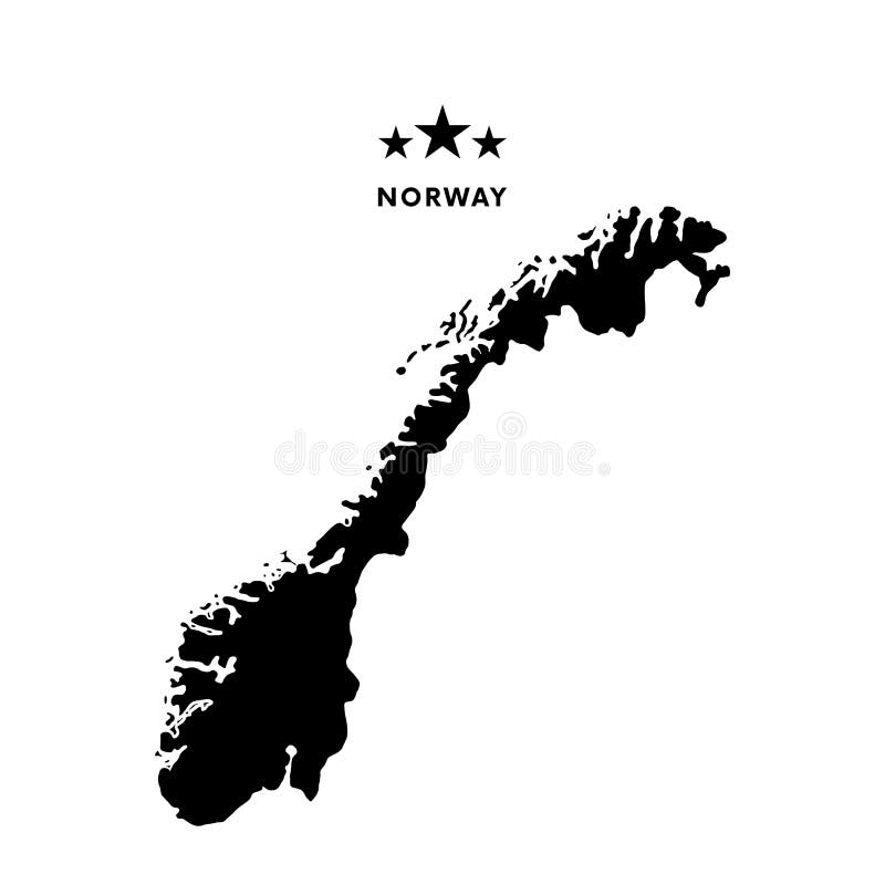 Norway Map. Vector Illustration. Stock Illustration - Illustration of ...