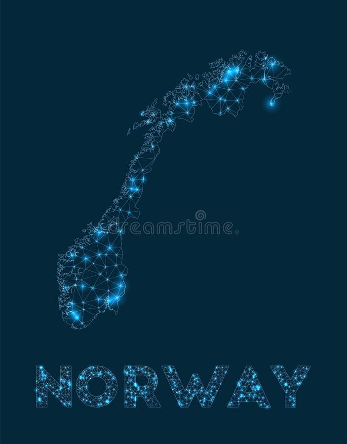 Network map of Norway. stock vector. Illustration of nationalist ...