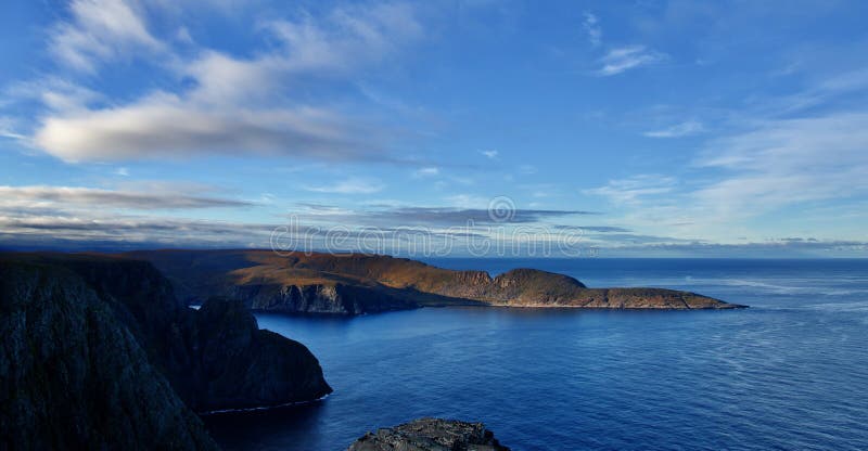 The Beautiful Landscape of North Cape with Barents Sea in Norway Stock ...