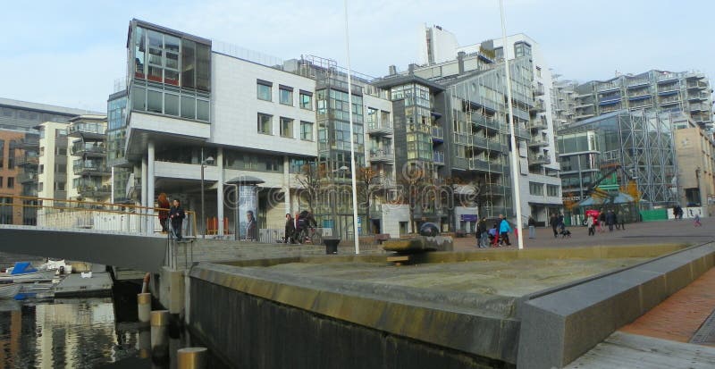 Norway, Oslo, Aker Brygge, Modern Architecture Editorial Photo - Image ...