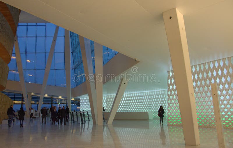 Norway, Oslo, Oslo Opera and Ballet House, Interior of the Theater ...