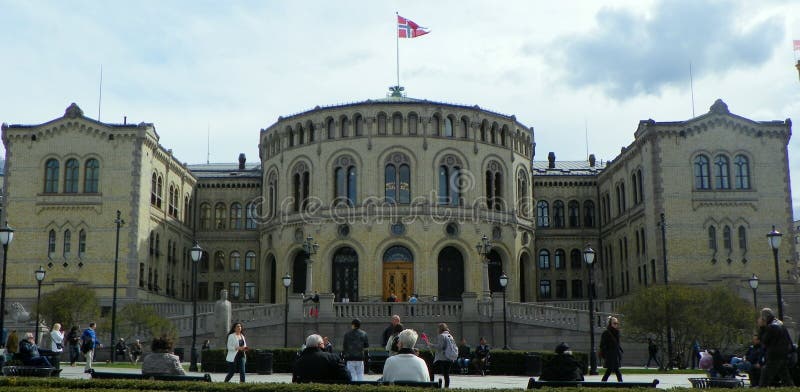 Norway, Oslo, Storting Building, Facade of the Building Editorial ...