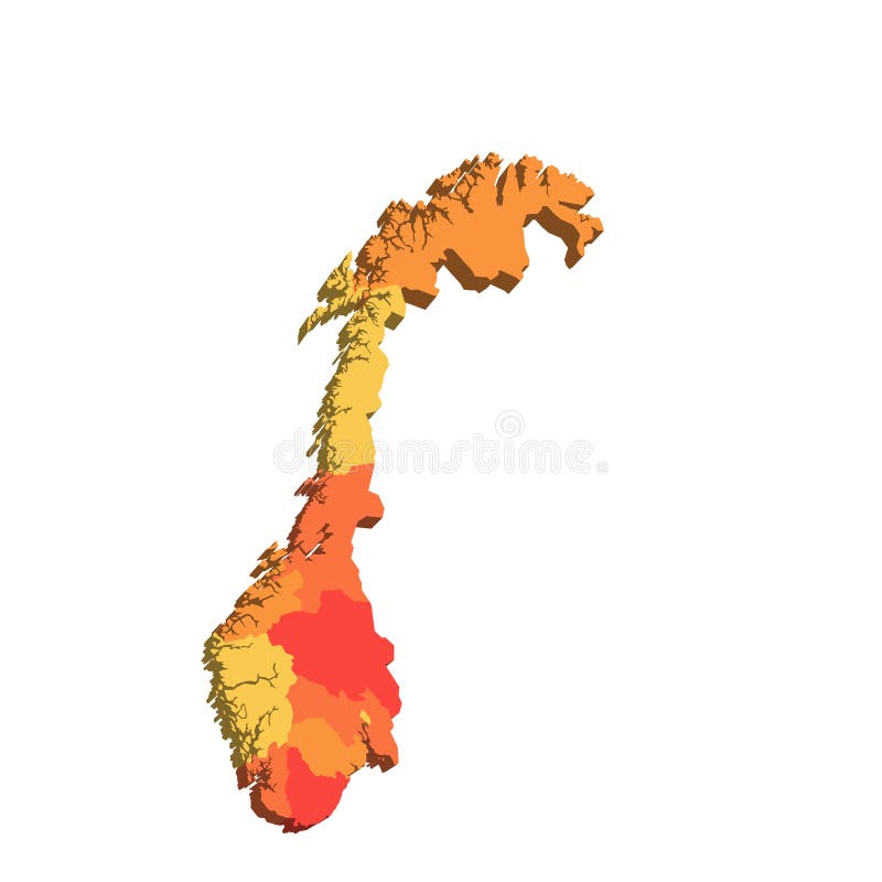 Norway Political Map of Administrative Divisions Stock Vector ... Norway Political Map of Administrative Divisions Stock Vector ...