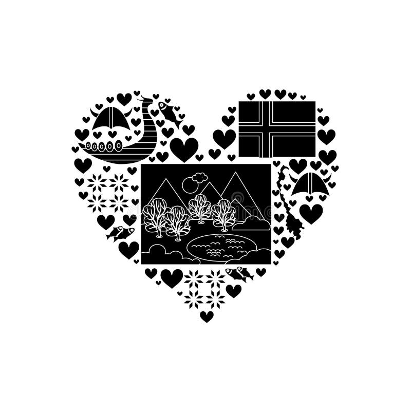 The norway set stock vector. Illustration of flat, peninsula - 92756355