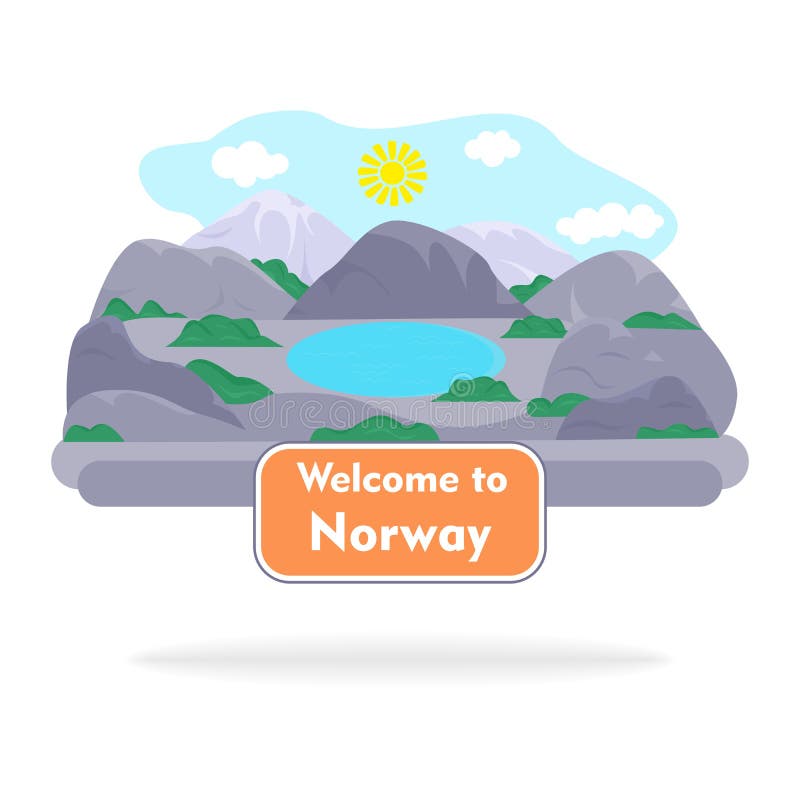 Norway sign. stock vector. Illustration of isolated - 169461357