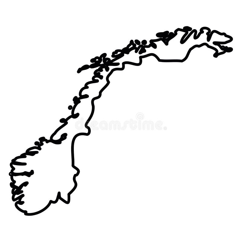 Norway Map Black Outline Stock Illustrations – 679 Norway Map Black ...