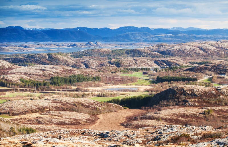 Norway in Spring Season. Mountain Landscape Stock Photo - Image of ...