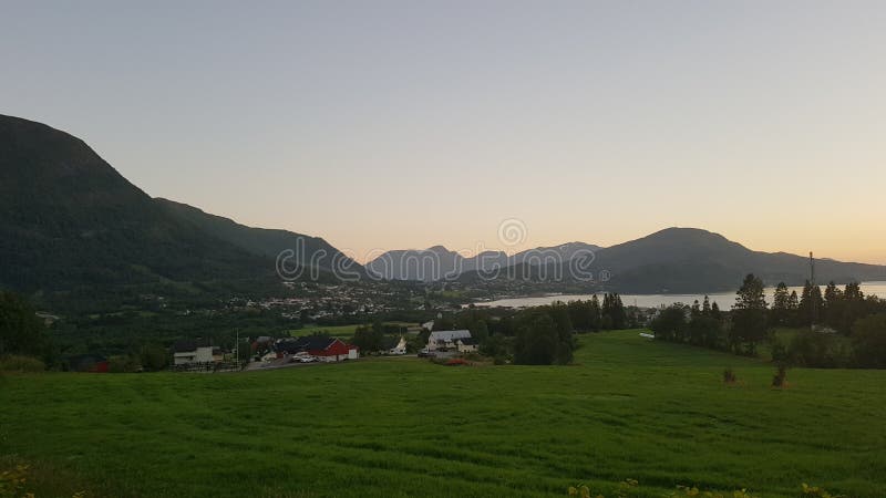 Norway summer stock photo. Image of night, norway, summer - 121244164
