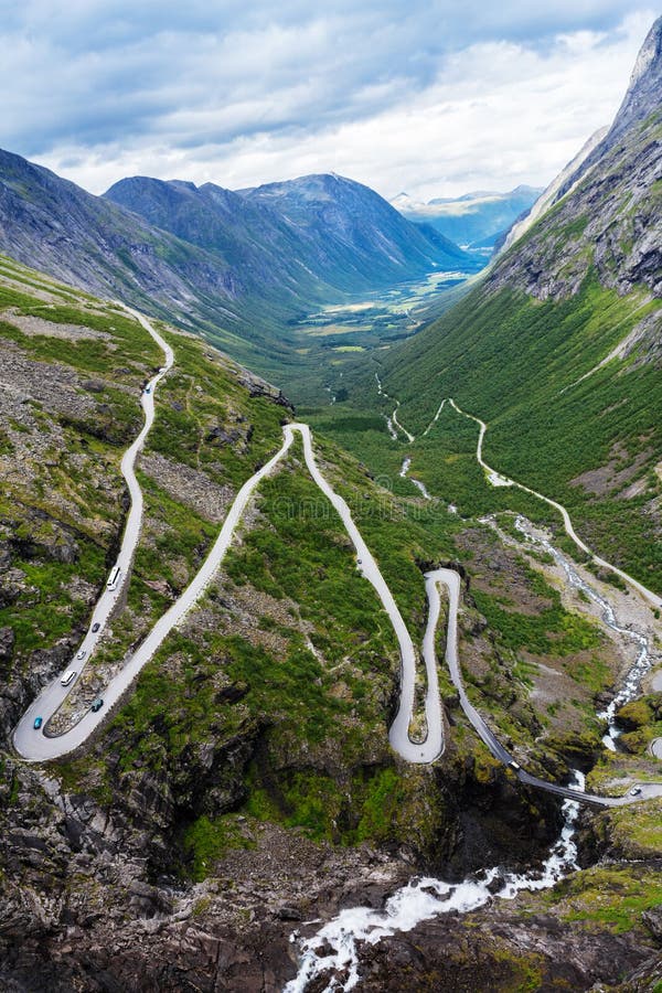 Norway Troll Road, Mountain Route of Trollstigen Stock Image - Image of ...