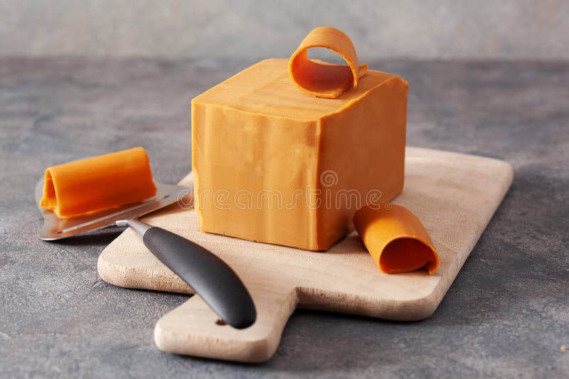 Norwegian Brunost Traditional Brown Cheese Stock Photo - Image of ...