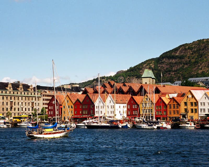 Norwegian city stock photo. Image of water, rest, north - 15855714