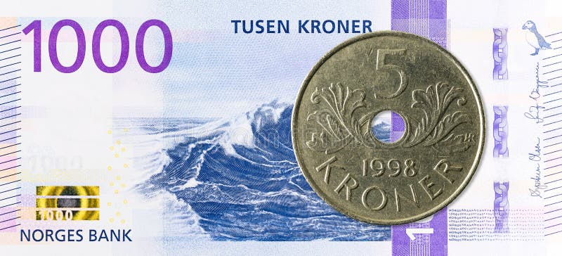 Norwegian Bank Notes & Flag Stock Image - Image of travel, finance ...