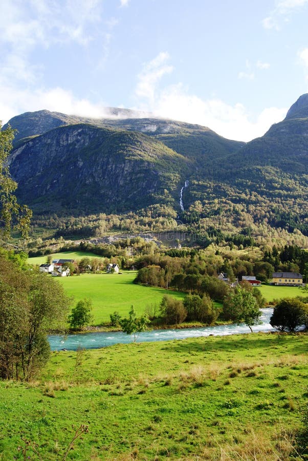 Norwegian countryside stock image. Image of stream, outside - 24328187