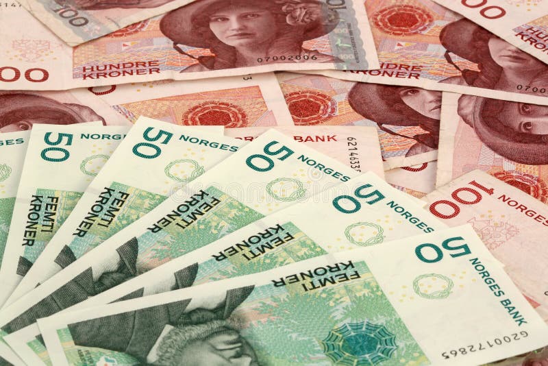 Norwegian Currency stock image. Image of closeup, gain - 25323535