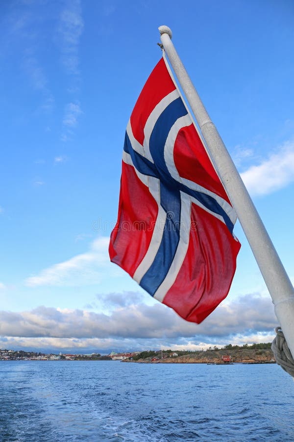 Norwegian Flag Sea stock image. Image of flying, norway - 158285367