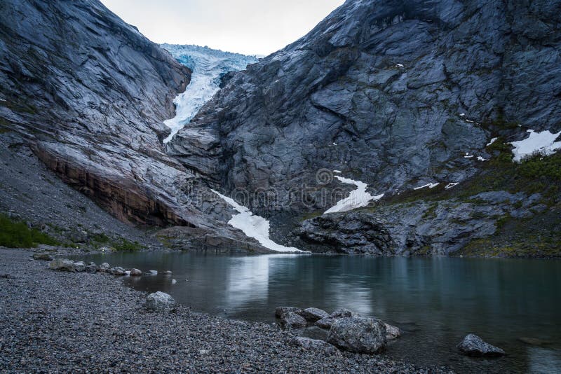 Norwegian glacier stock image. Image of moving, mountain - 72460063