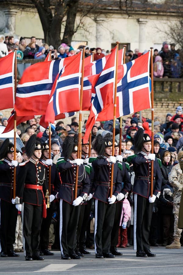 Norwegian Honour Guard at Military Parade Editorial Photography - Image ...