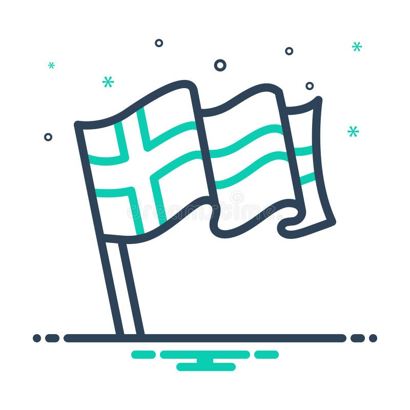 Mix Icon for Norwegian, Norway and Flag Stock Vector - Illustration of ...