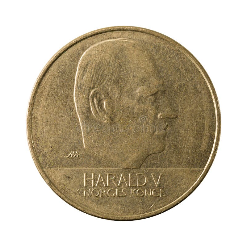 20 Norwegian Krone Coin 1994 Reverse Stock Photo - Image of shiny ...