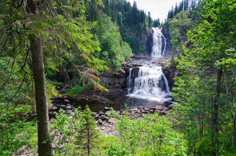 Natural Waterfall in Trondheim Stock Image - Image of river, blue: 45339285